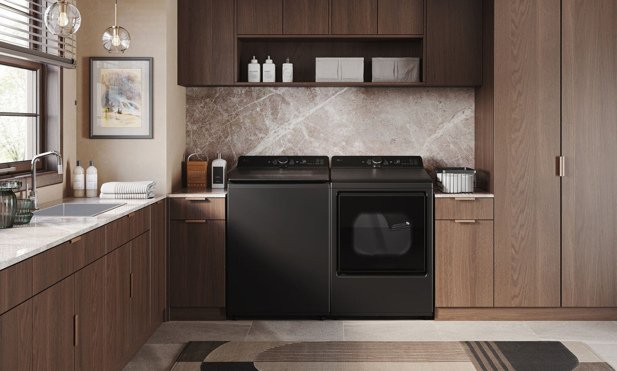 LG Matte Black Top Load Washer with 4-Way™ Agitator (6.1 cu. ft ...