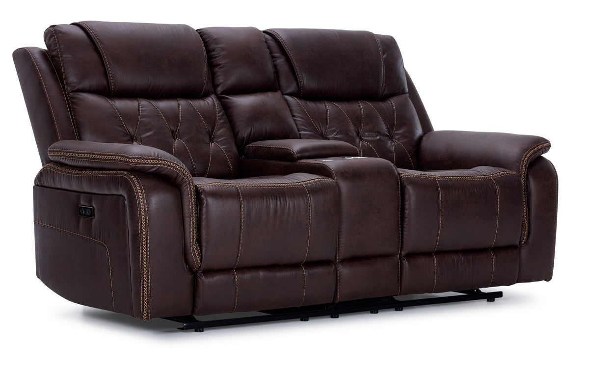 Laredo Power Reclining Sofa, Loveseat and Chair Set - Walnut | Leon's