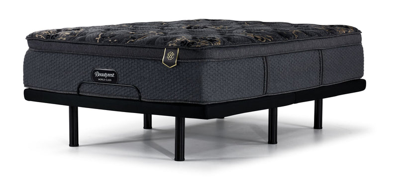Beautyrest World Class Legacy Medium Queen Mattress and L2 Motion Pro ...