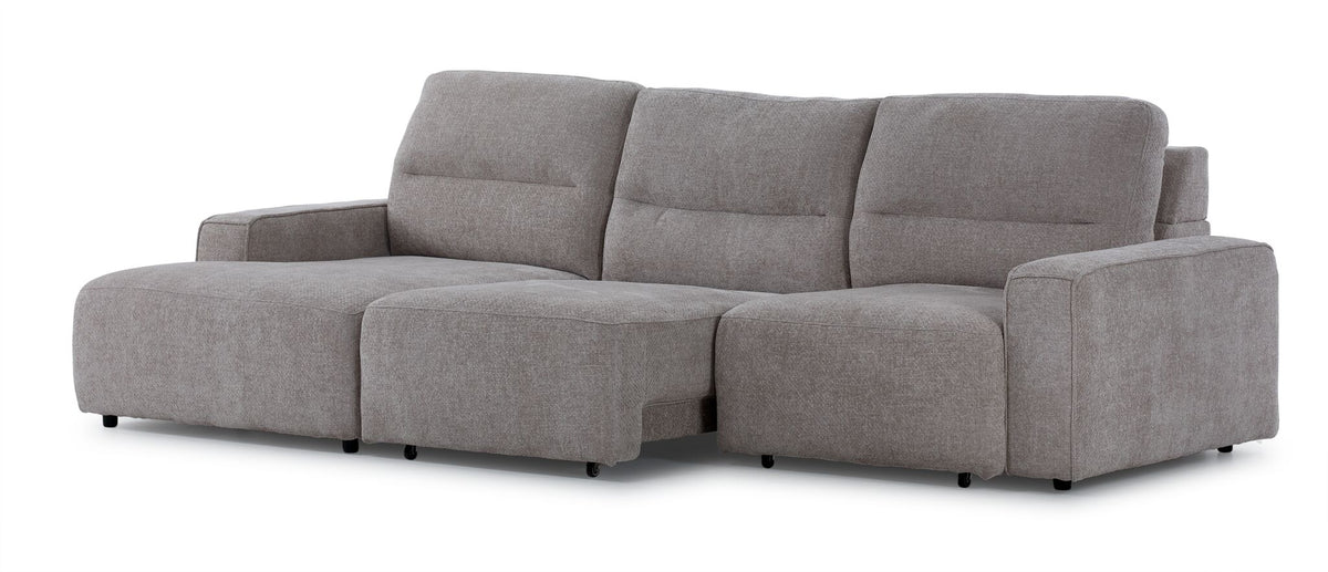 Levine Power Slide Out Sofa Bed with Left Facing Chaise – Taupe | Leon's