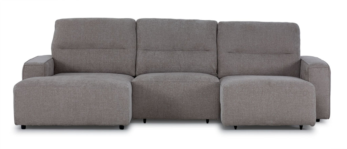 Levine Power Slide Out Sofa Bed with Left Facing Chaise – Taupe | Leon's