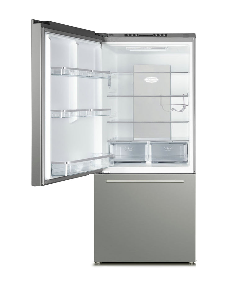 Marathon Stainless Steel Bottom Mount Refrigerator (18 Cu.Ft ...