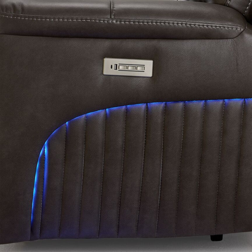 Matrix Triple Power Recliner - Smoke | Leon's