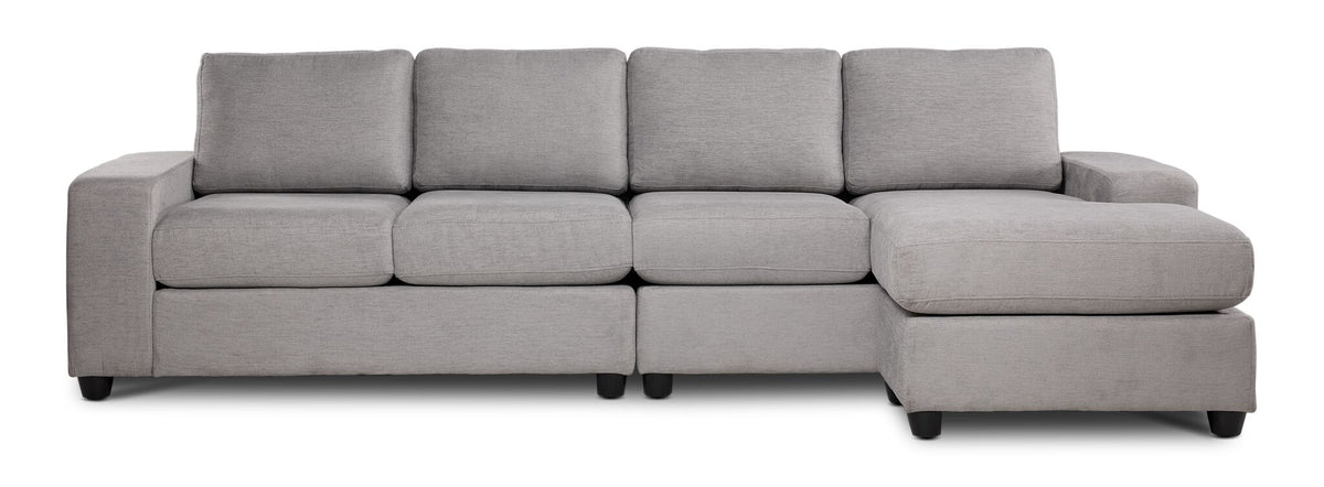 Neptune 2-Piece Sectional with Reversible Chaise - Grey | Leon's