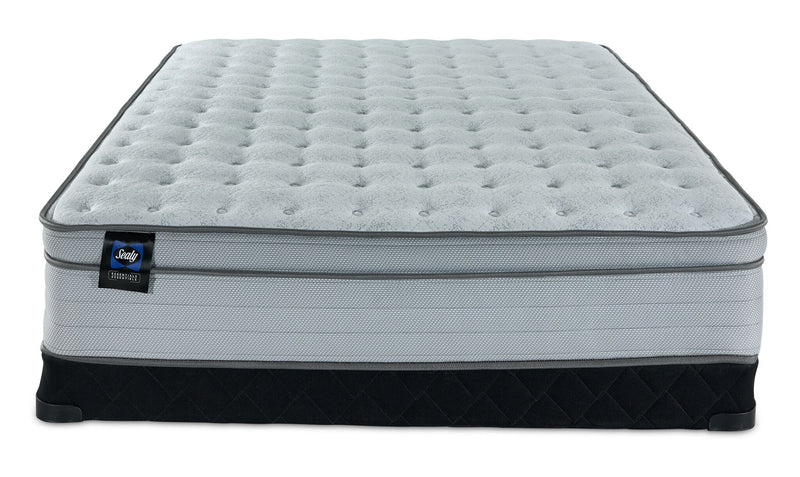 Sealy® Essentials Remy II Firm Eurotop Full Mattress and Low-Profile ...