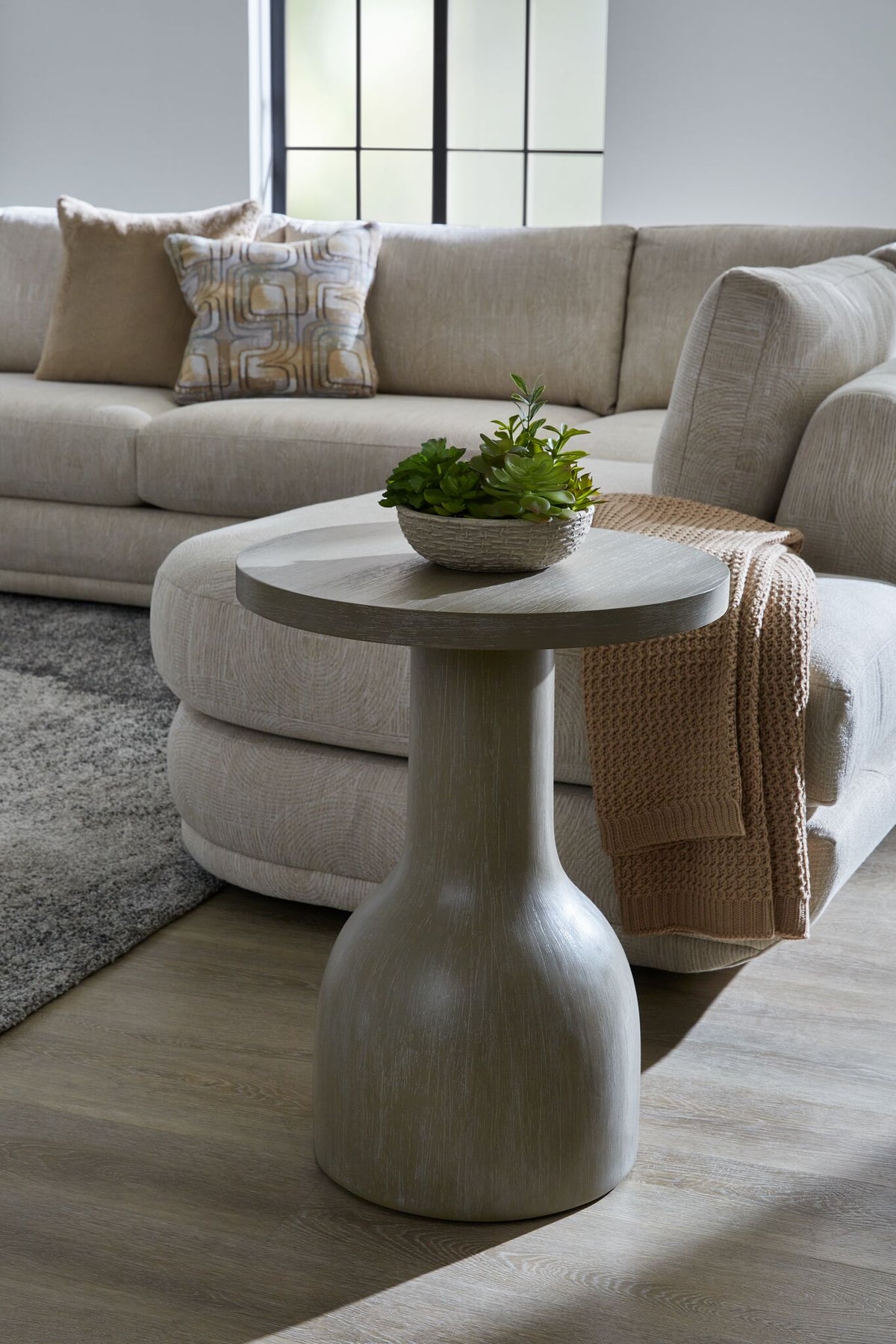 2Pc Fresh Perspective Turin Round End Table - Grey | Leon's;;;Turin ...