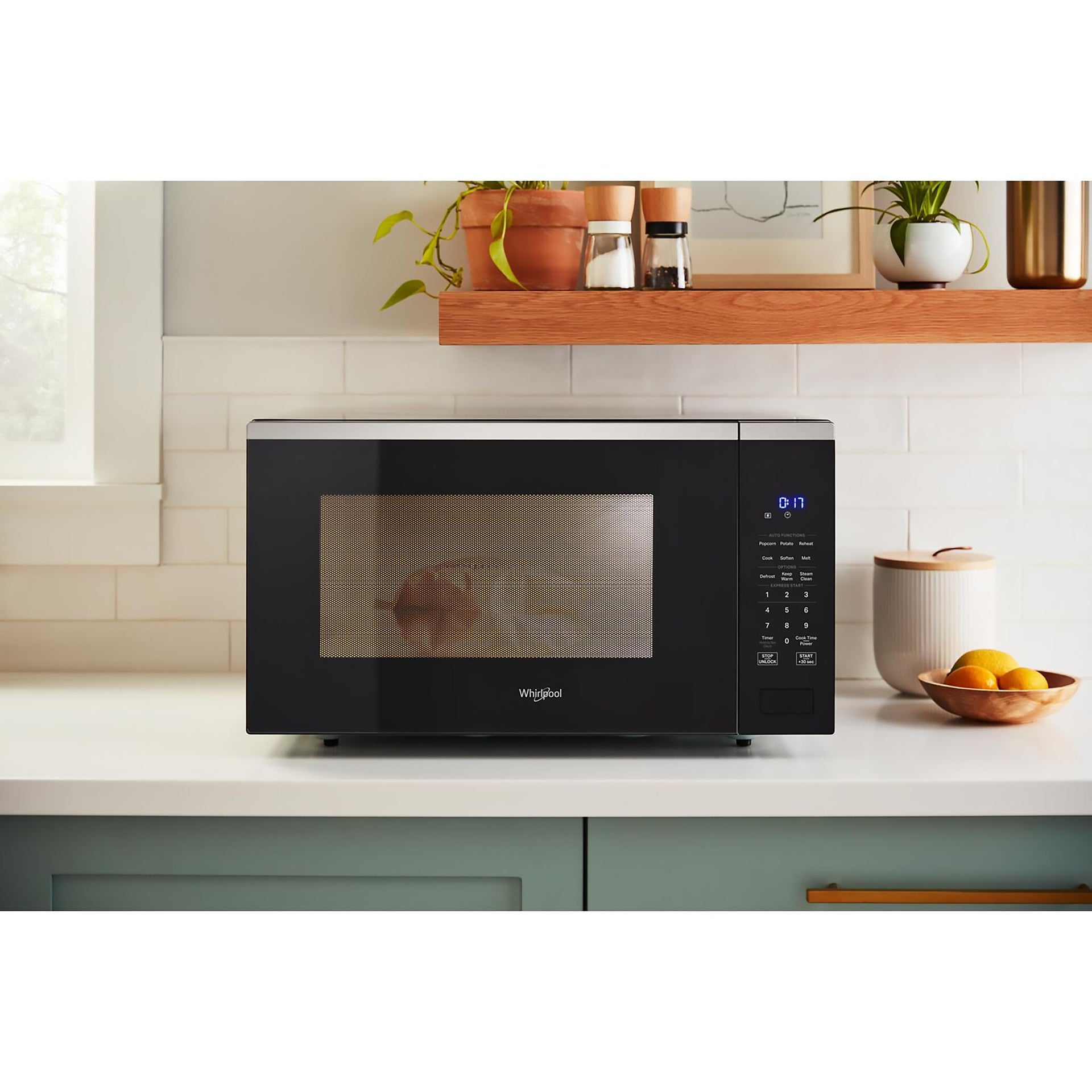 Whirlpool Fingerprint Resistant Stainless Steel Countertop Microwave (1 ...