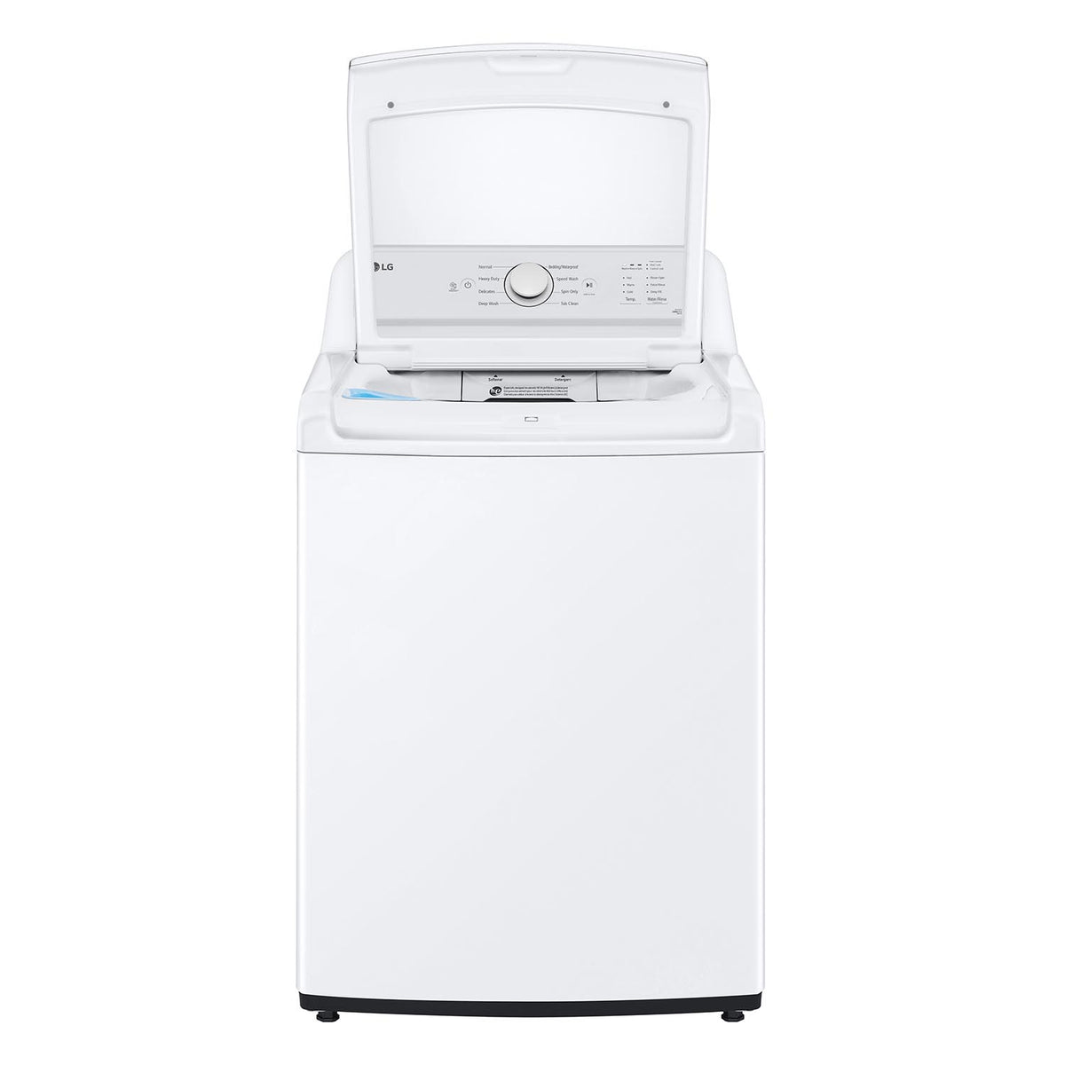 LG White Top Load Washer with Agitator and SlamProof® Glass Lid (4.8 Cu ...
