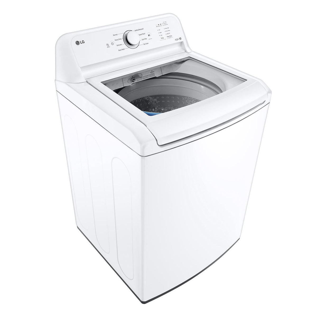 LG White Top Load Washer with Agitator and SlamProof® Glass Lid (4.8 Cu ...