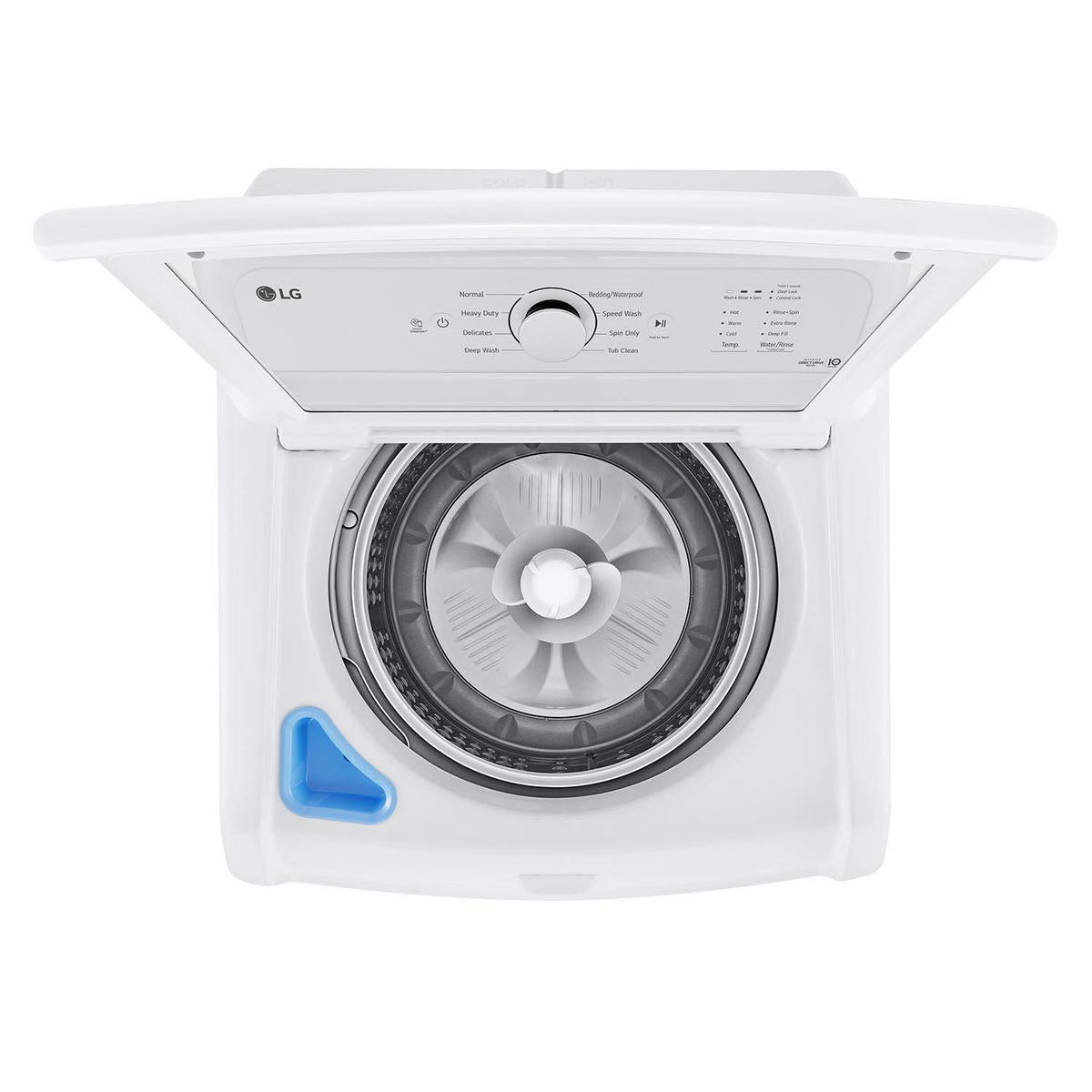 LG White Top Load Washer with Agitator and SlamProof® Glass Lid (4.8 Cu ...