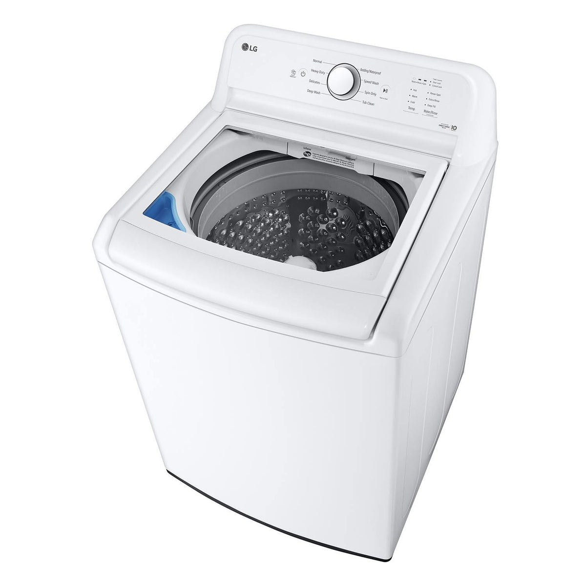 LG White Top Load Washer with Agitator and SlamProof® Glass Lid (4.8 Cu ...