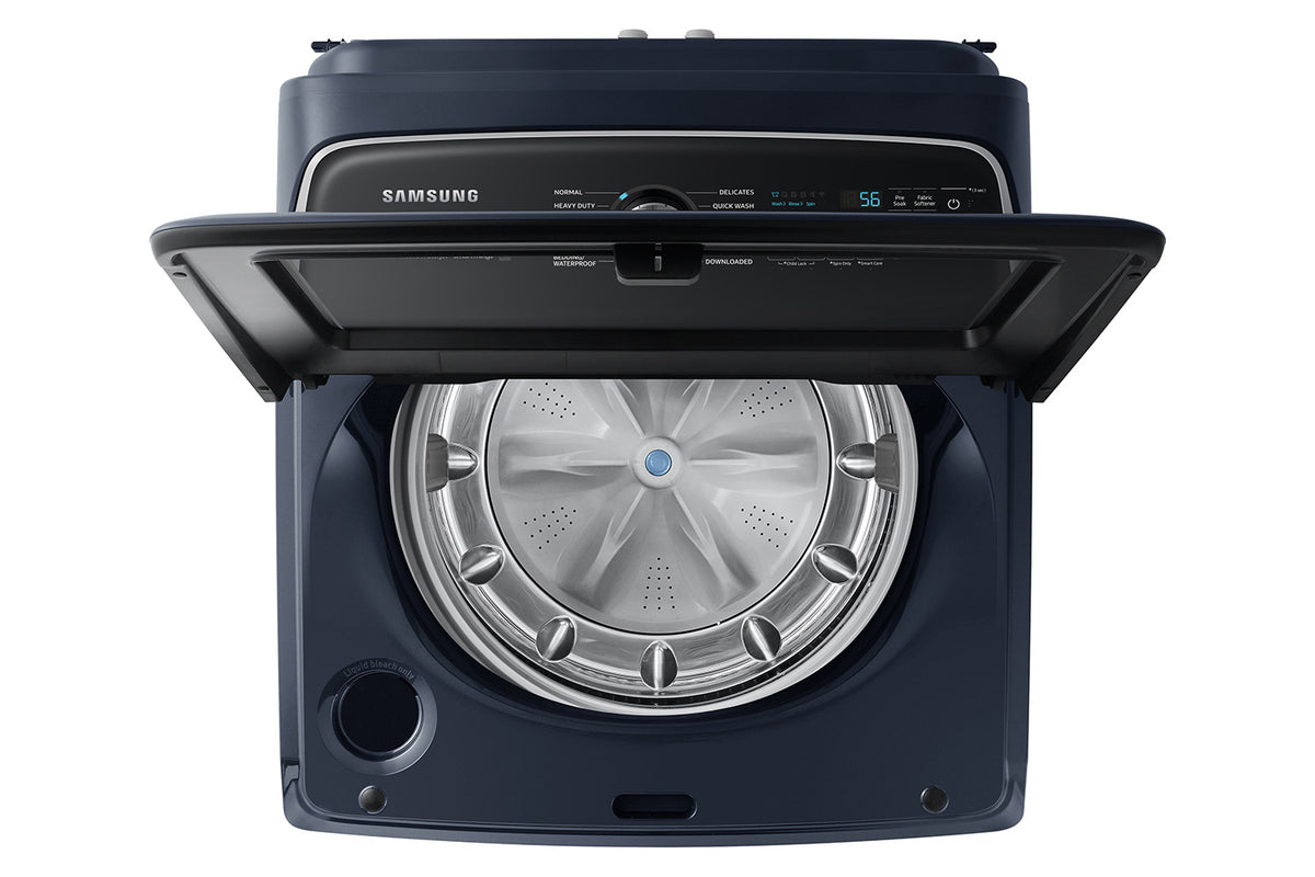 Samsung Navy Top Load Washer with Pet Care (6.2cu.ft) - WA54CG7150ADA4 ...