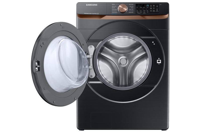 Samsung Black Stainless Steel Front Load Washer with Large Capacity and ...
