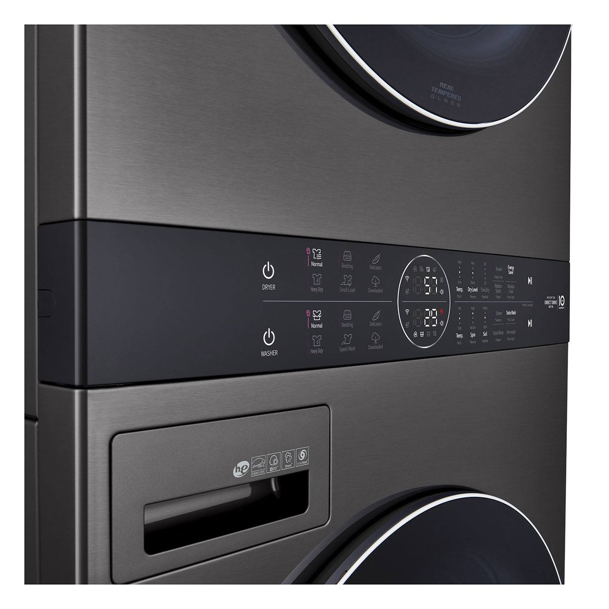 LG Black Stainless Steel Wash Tower™ 5.2 Cu. Ft. Front Load Washer and ...