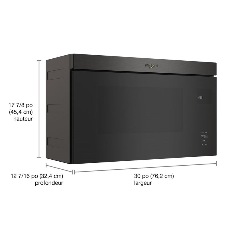 Whirlpool Black Stainless Over-the-Range Microwave (1.10 Cu Ft ...