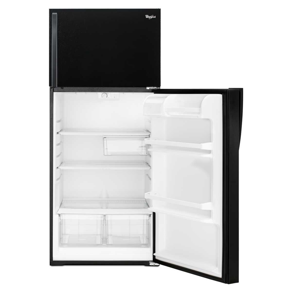 Whirlpool Black Top-Freezer Refrigerator (14.3 Cu. Ft.) - WRT314TFDB ...