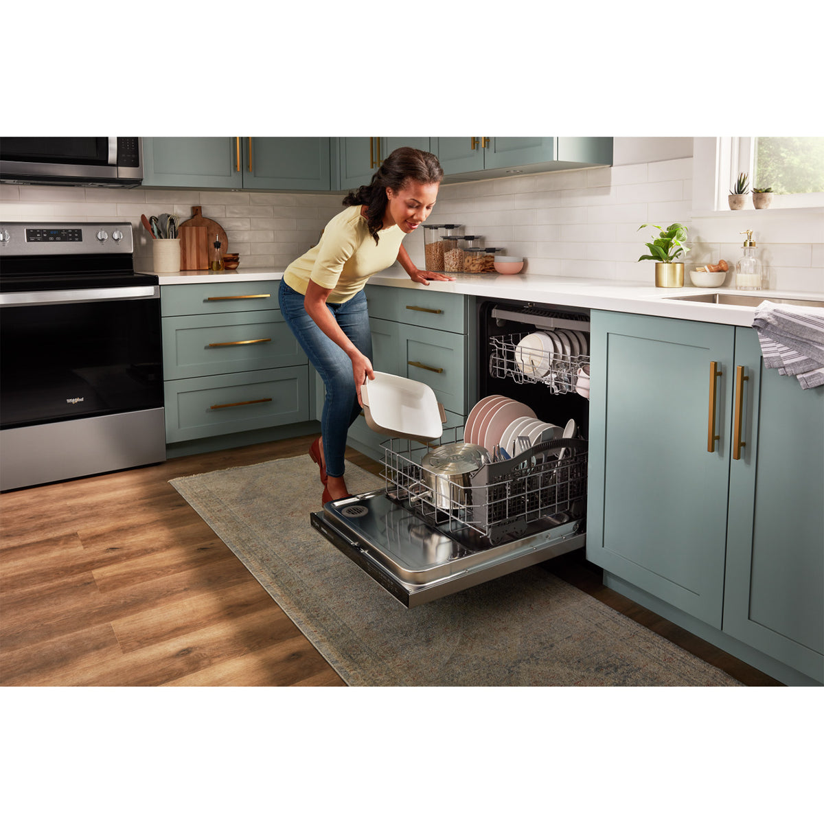 Whirlpool 24" Fingerprint Resistant Stainless Steel Dishwasher with 3rd ...
