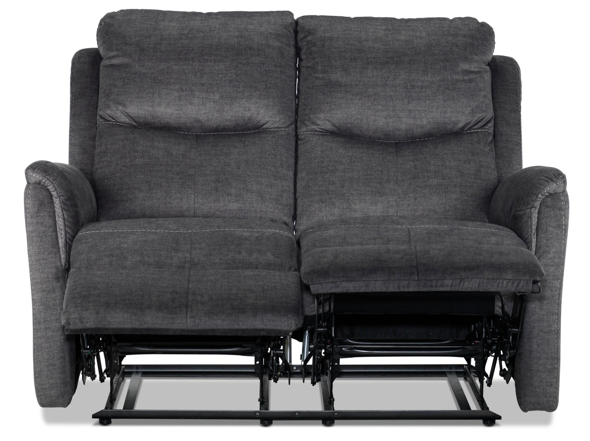 Grayson Reclining Loveseat - Charcoal | Leon's
