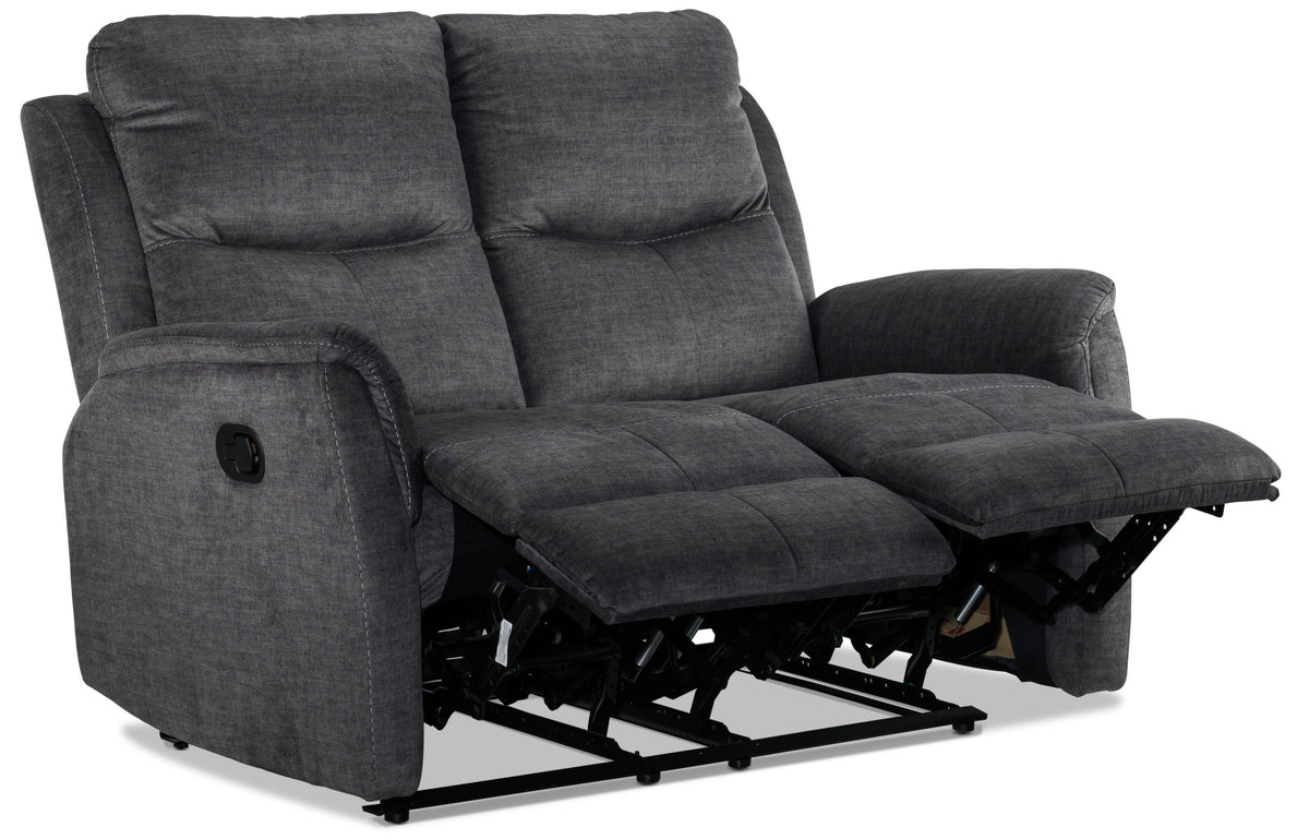 Grayson Reclining Sofa and Reclining Loveseat Set - Charcoal | Leon's