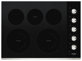 Whirlpool Stainless Steel 30" Electric Cooktop - WCE77US0HS | Leon's