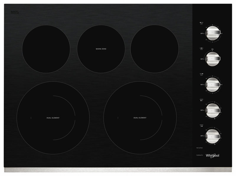 Whirlpool Stainless Steel 30" Electric Cooktop - WCE77US0HS | Leon's