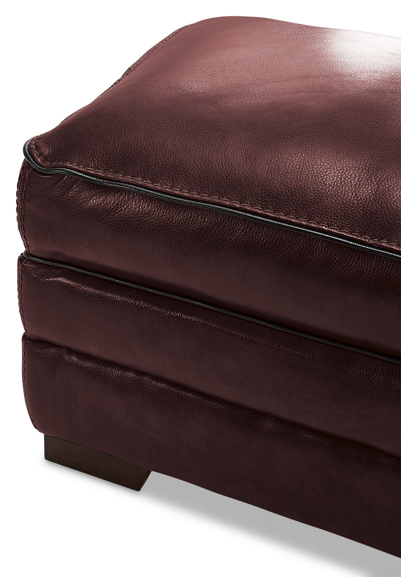 Stampede Leather Ottoman - Salsa | Leon's