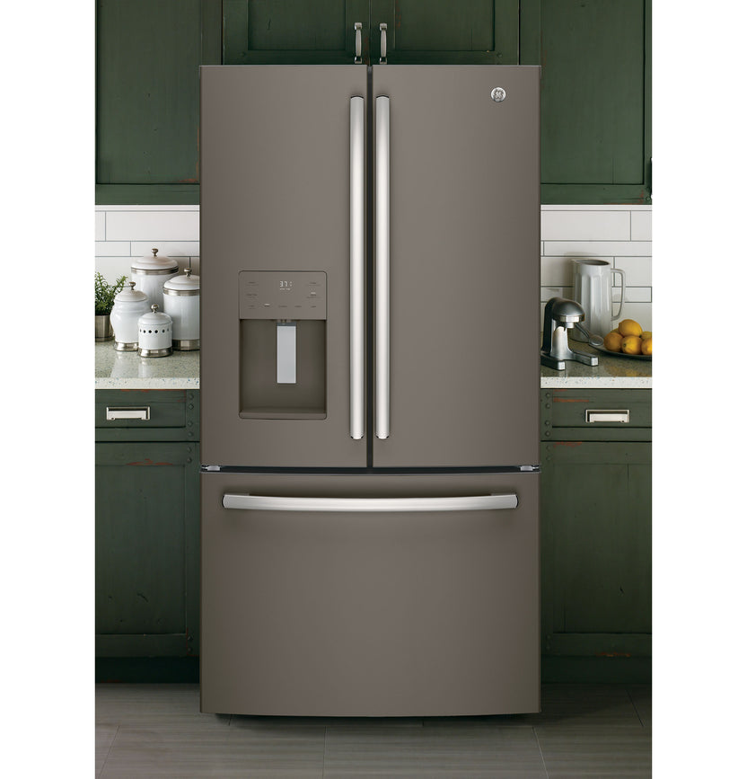 GE Slate French Door Refrigerator (25.6 Cu. Ft.) - GFE26JMMES | Leon's