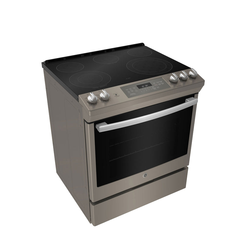 GE Slate Slide-In Electric Range (5.3 Cu. Ft.) - JCS840EMES | Leon's