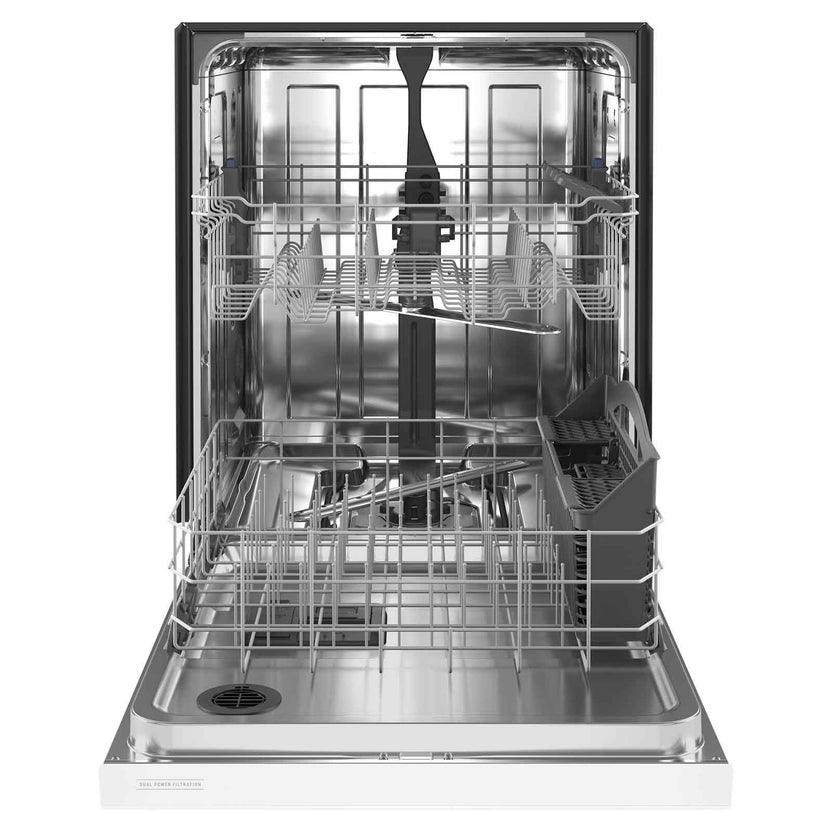 Maytag 24" White dishwasher with Dual Power filtration (50 dBA ...