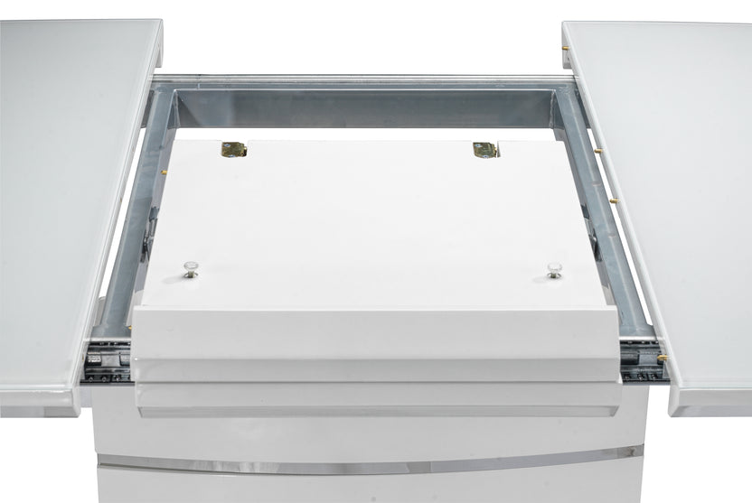 Danny 7-Piece Extendable Dining Set - White and Dark Grey | Leon's