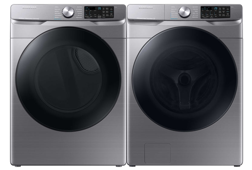 Samsung Platinum Front-Load Washer (5.2 cu. ft.) & Electric Dryer (7.5 ...