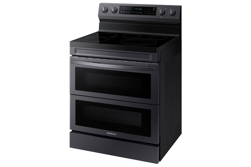Samsung Black Stainless Steel 30" Dual Door Electric Freestanding Range ...