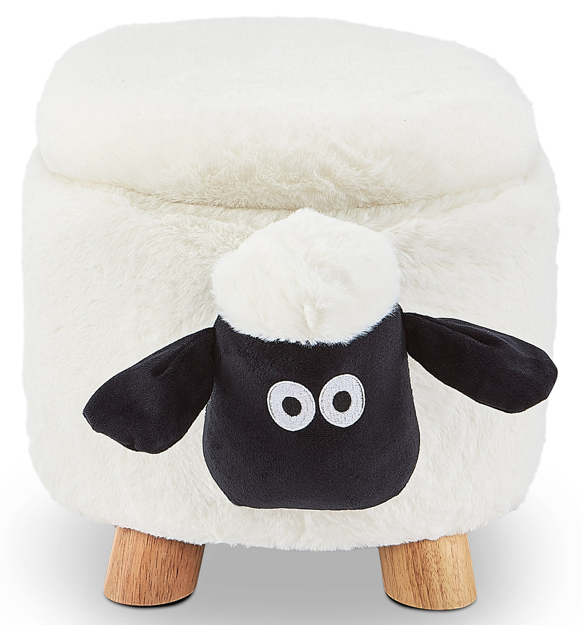 Sheep Storage Ottoman - White | Leon's