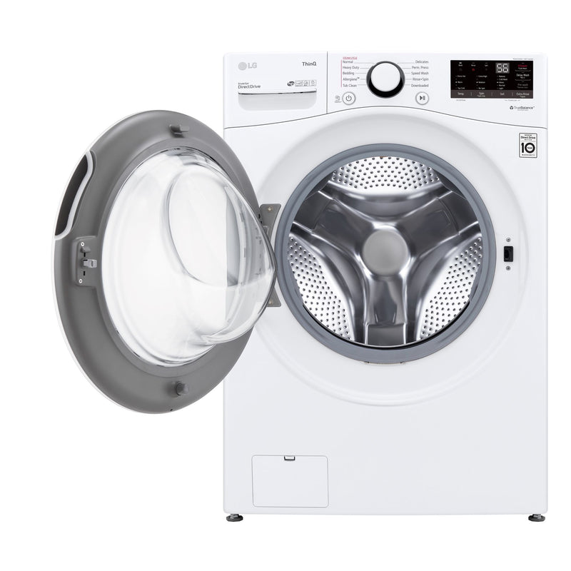 LG White Smart Wi-Fi Enabled Steam Front Load Washer with AI Direct ...