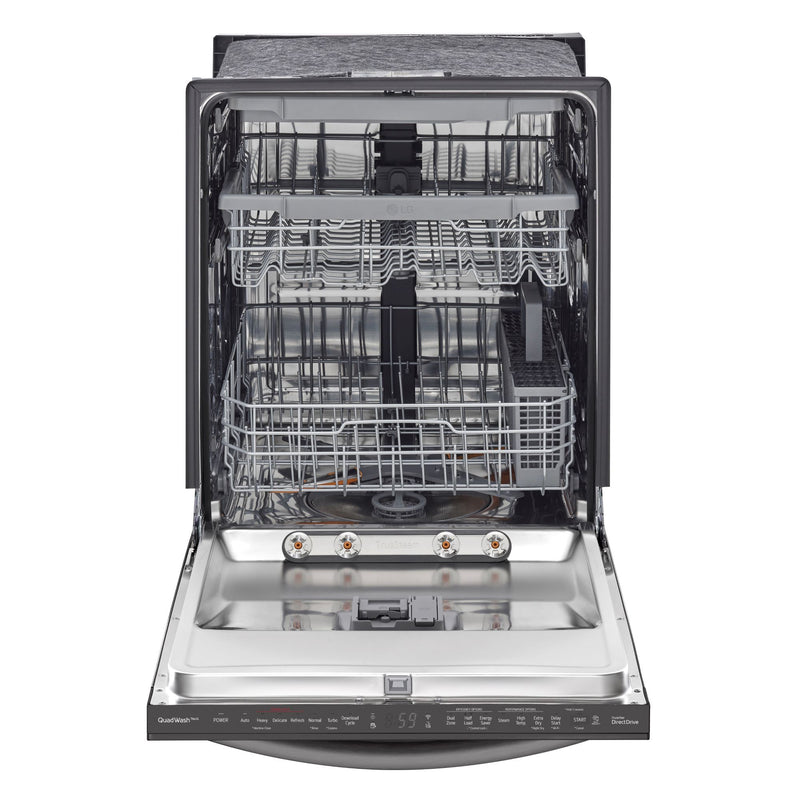 LG Black Stainless Steel Top Control Wi-Fi Enabled Dishwasher with ...