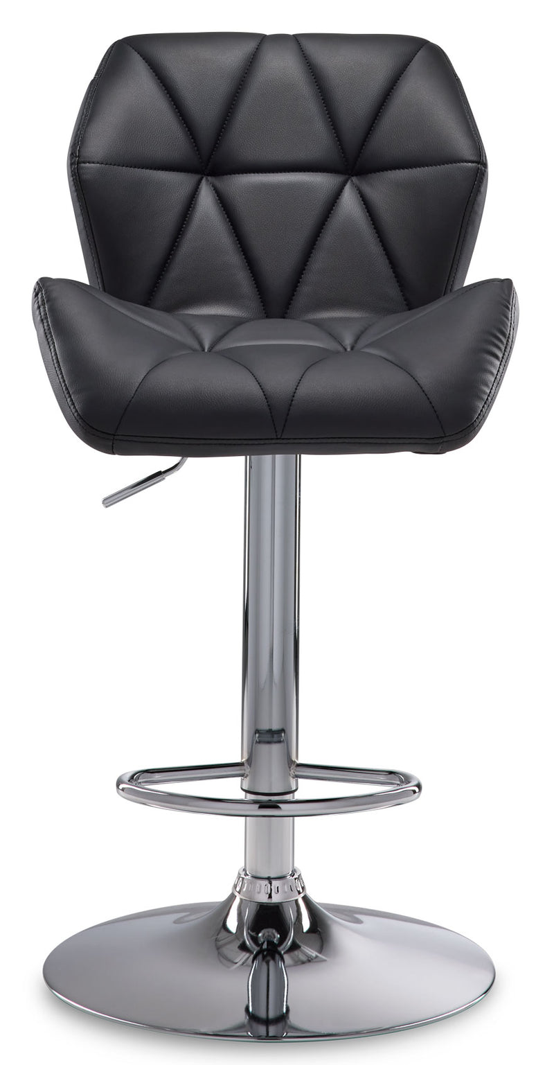 Ava Bar Height Stool - Black, Chrome | Leon's