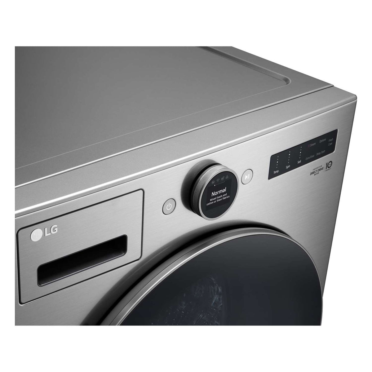 LG Graphite Steel 5.2 cu. ft. Front Load Washer with AI DD™ and LCD ...