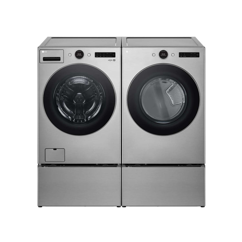 LG Graphite Steel 5.2 cu. ft. Front Load Washer with AI DD™ and LCD ...