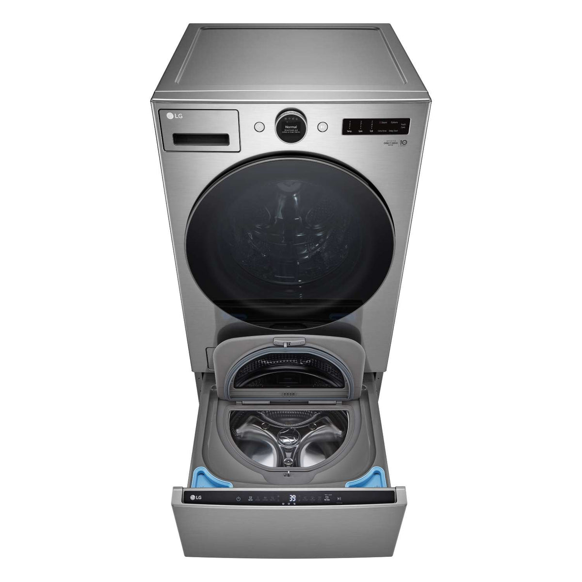 LG Graphite Steel 5.2 cu. ft. Front Load Washer with AI DD™ and LCD ...