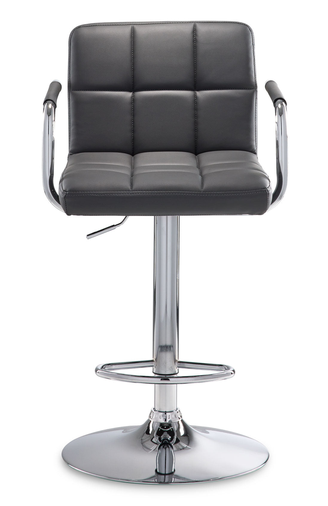 Kane Bar Height Stool - Grey, Chrome | Leon's