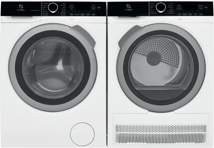 Electrolux White Compact Front-Load Washer (2.4 cu. ft.) & Compact ...