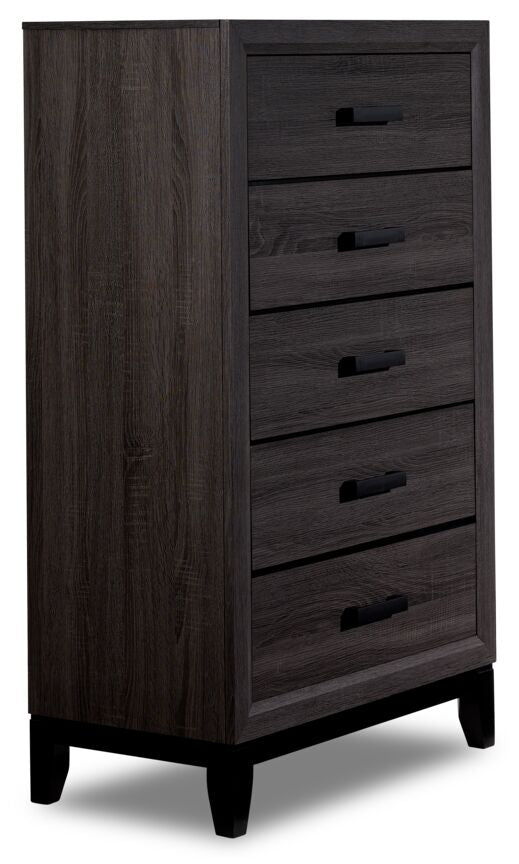 Fog 5-Piece Queen Bedroom Package - Grey, Black | Leon's