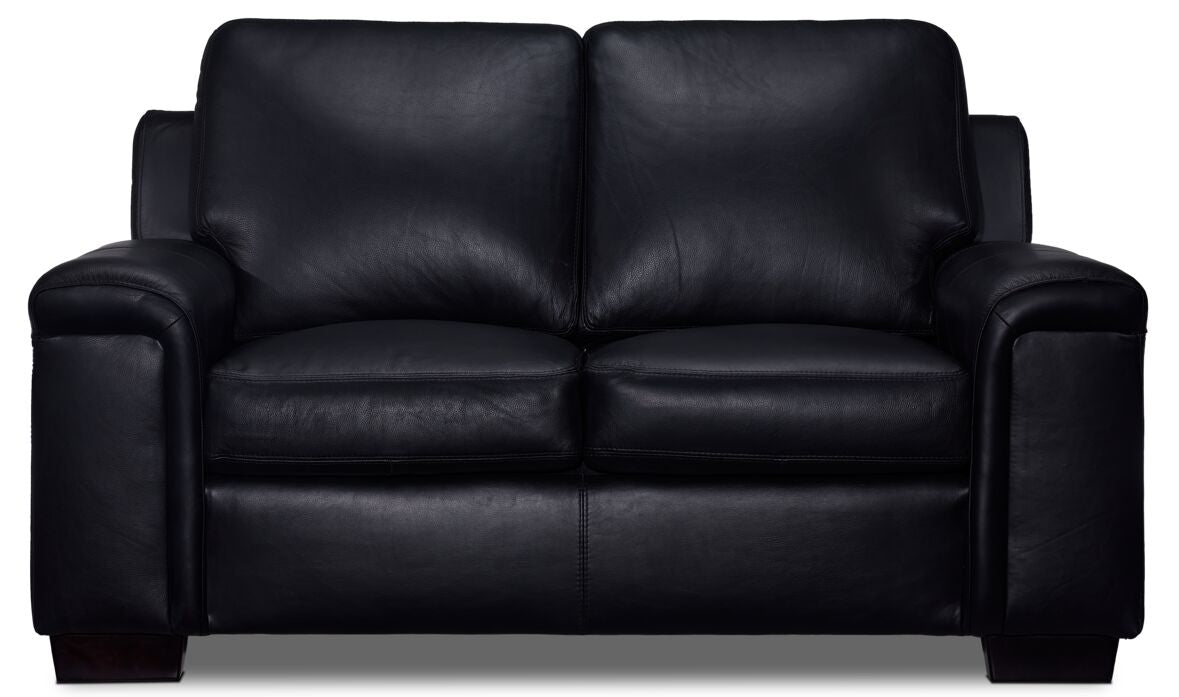Icon Leather Loveseat - Black | Leon's