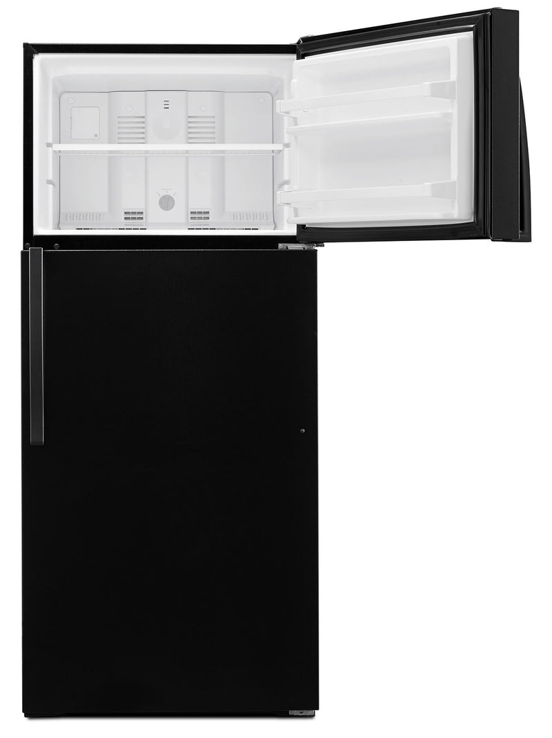 Whirlpool Black Top-Freezer Refrigerator (14.3 Cu. Ft.) - WRT314TFDB ...