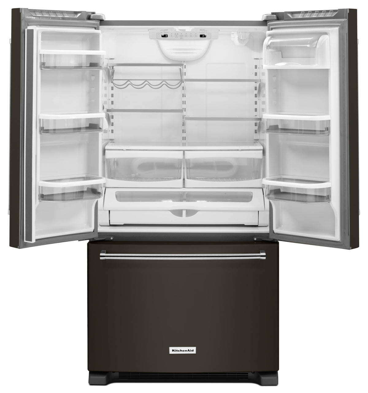 KitchenAid Black Stainless Steel French Door Refrigerator (25.2 Cu. Ft ...