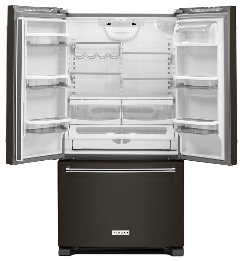 KitchenAid Black Stainless Steel French Door Refrigerator (25.2 Cu. Ft ...