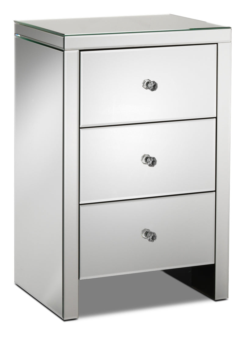 Illusion Night Table - Mirrored Glass | Leon's