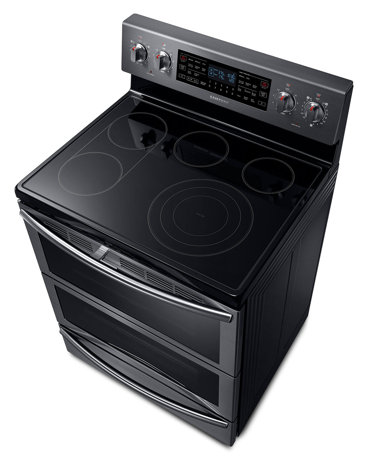 Samsung Black Stainless Steel Freestanding Electric Convection Range (5 ...