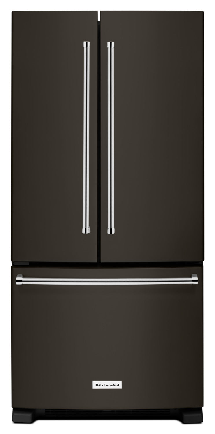 KitchenAid Black Stainless Steel Counter-Depth French Door Refrigerator ...